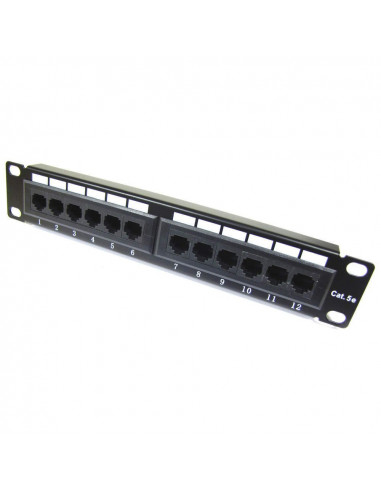 PATCH PANEL RACKMATIC 10 12 PUERTOS RJ45 UTP CAT. 5E