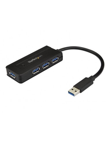HUB STARTECH ST4300 MINI 4 PUERTOS USB 3.0 BLACK