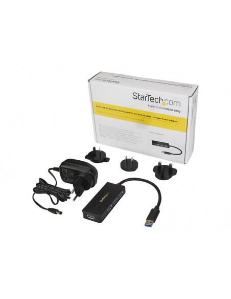 HUB STARTECH ST4300 MINI 4 PUERTOS USB 3.0 BLACK