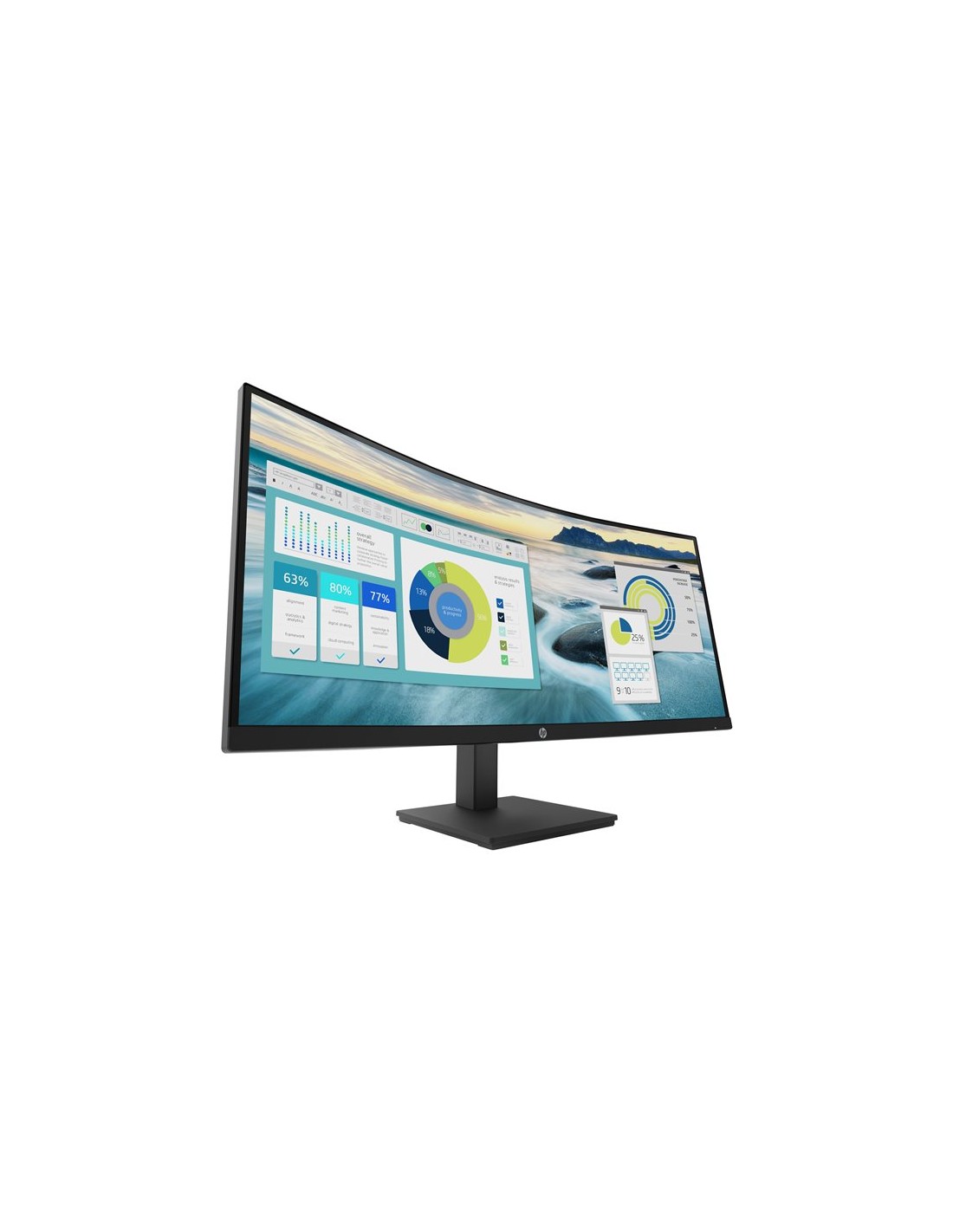 MONITOR HP 34 WQHD P34HC CURVO 3440X1440 HDMI DP USB REG BLACK