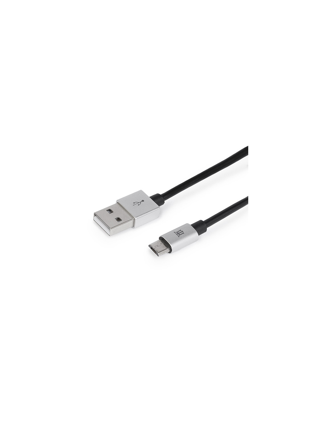 CABLE MAILLON USB MACHO / MICRO USB B MACHO ALUMINIUM 1M SILVER